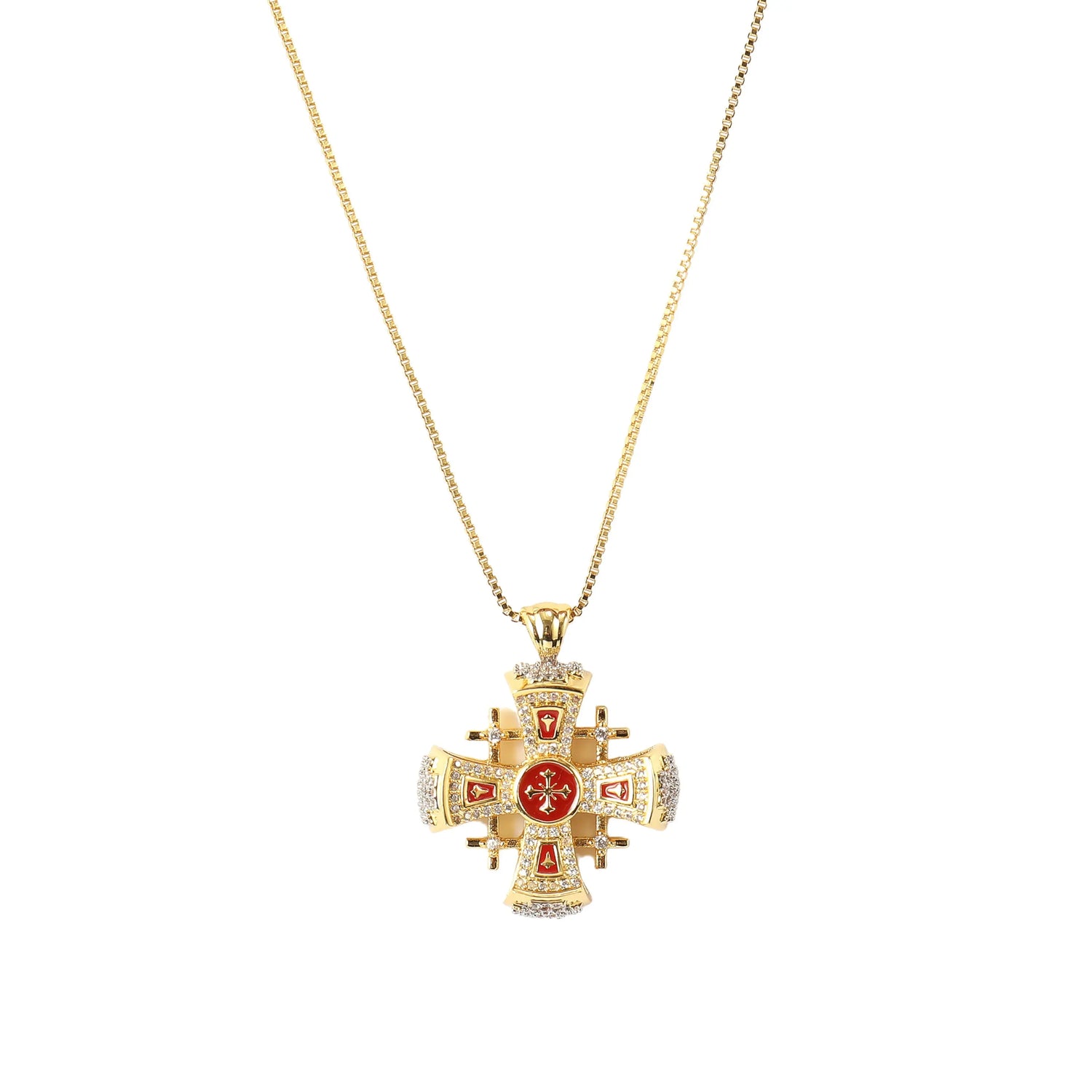 Jerusalem Crusader Cross Pendant Necklace - Nazareth Store